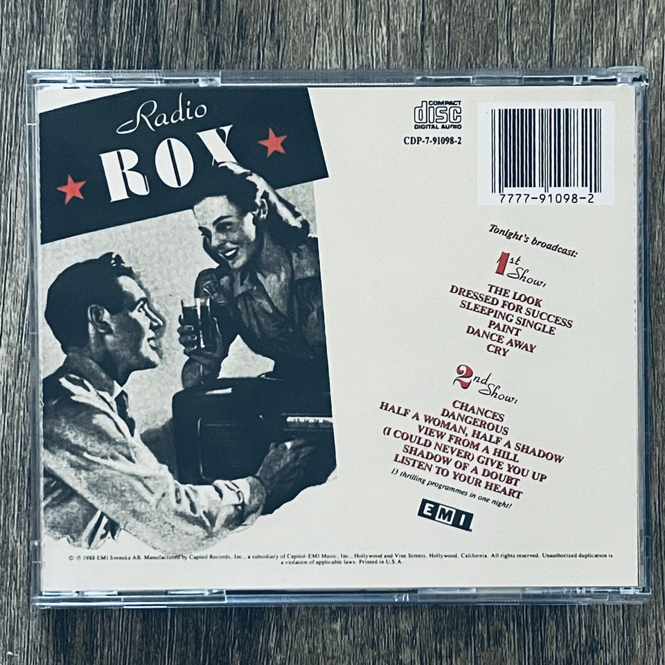 Roxette Look Sharp! CD 1989 EMI Music Radio Rox Foldout Booklet 1st ...