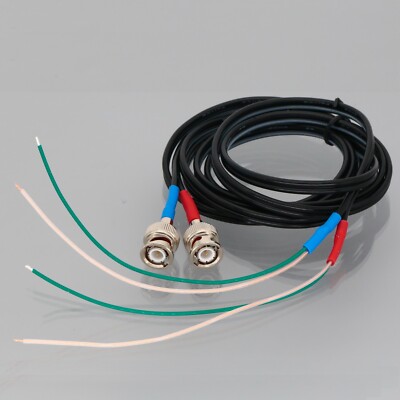 BNC to Flying leads Twin Coax cable fits GE Panametrics flow meters ...