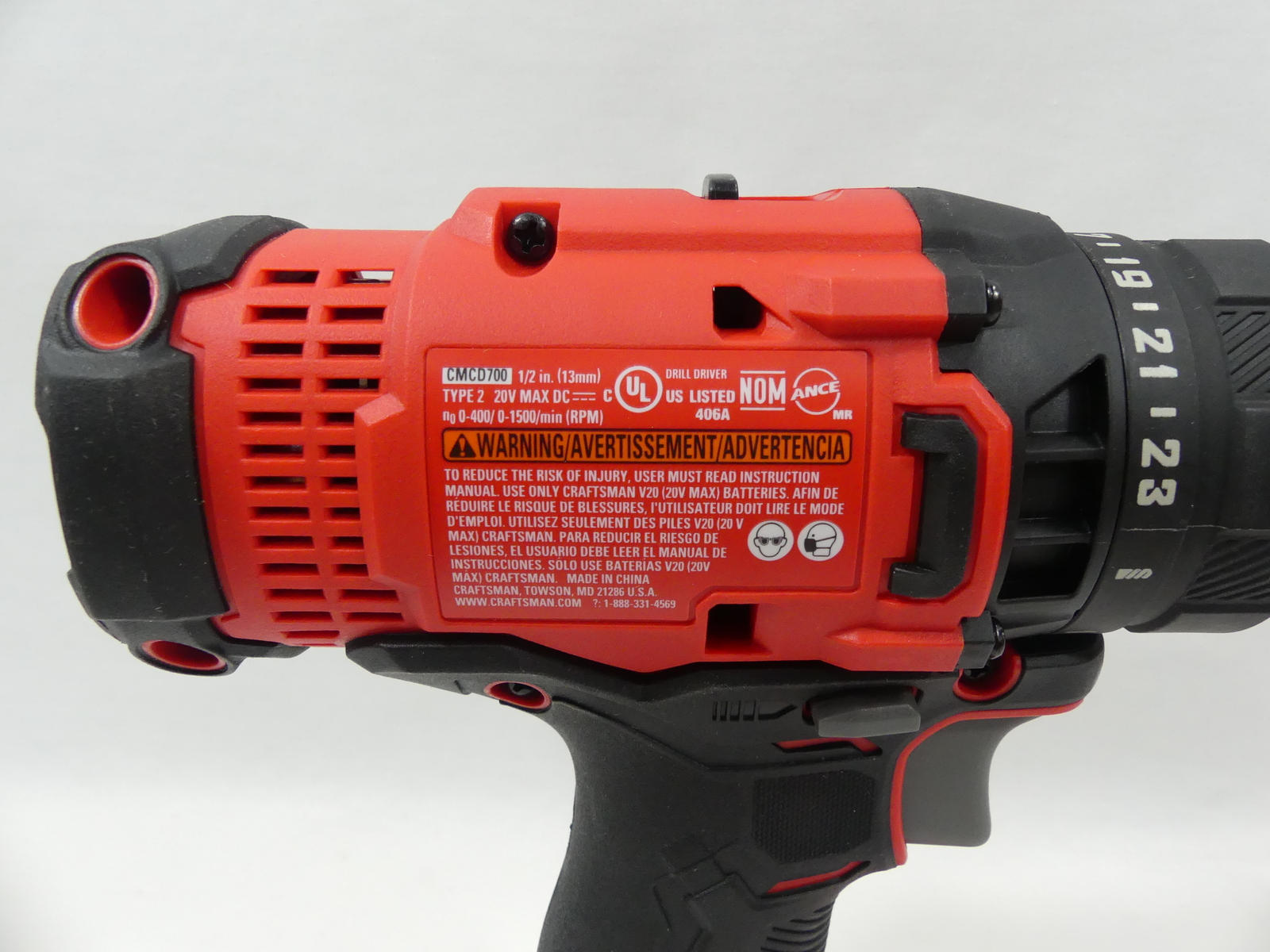 CRAFTSMAN V20 Cordless Drill/Driver Kit (CMCD700C1) | eBay