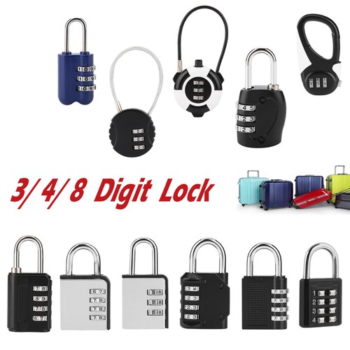 Mini 3/4/8 Digit Dial Combination Suitcase Luggage Password Lock ...