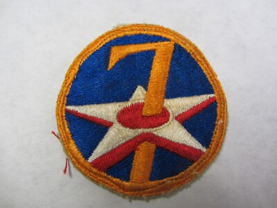 Vintage WWII Patch 7th US Air Force 7 through Red White Star | eBay