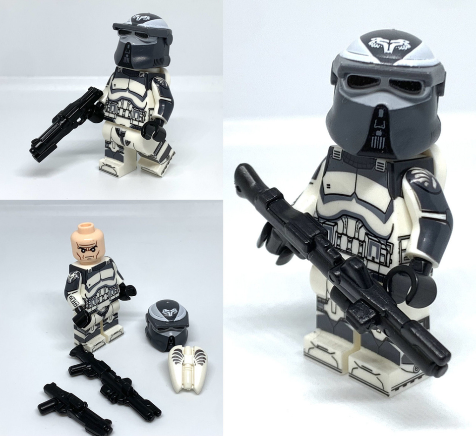 Lego RARE custom Wolfpack Clone Troopers - 8 Figures, Commander Wolffe ...