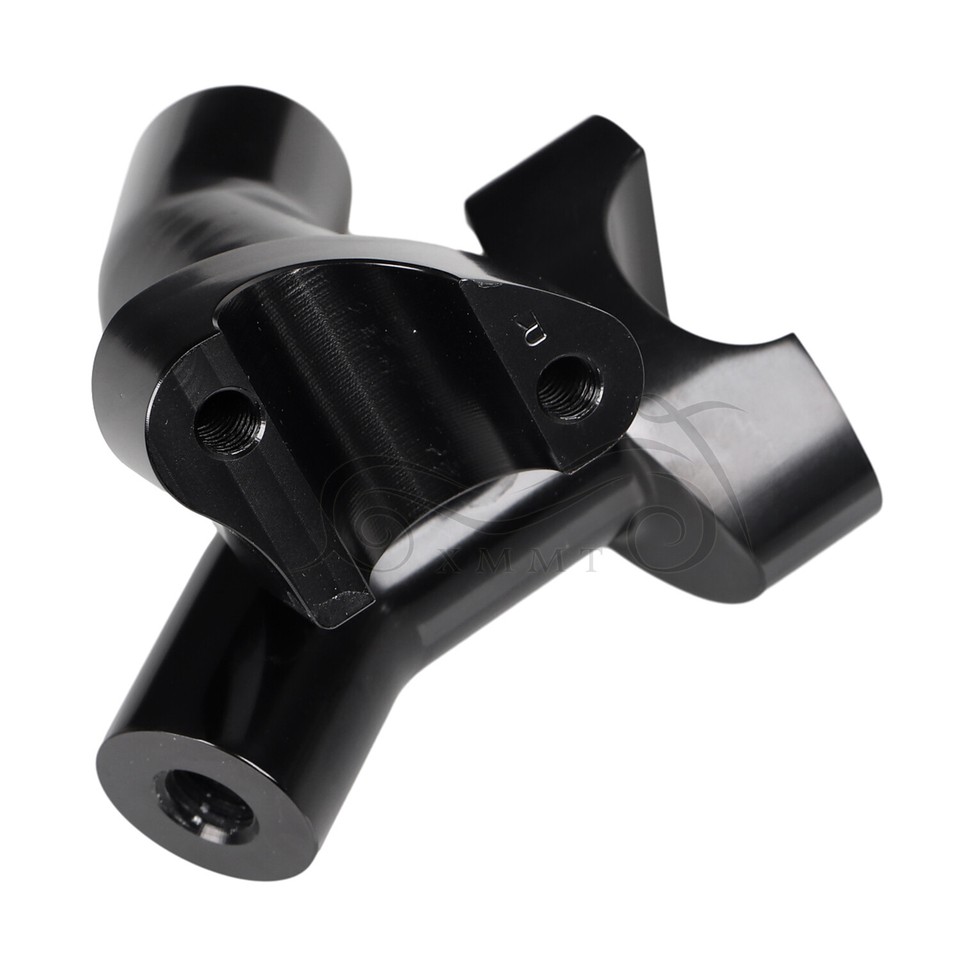 Black 3 1/2" Pullback Handlebar Risers For Harley Softail Fat Boy FXST ...