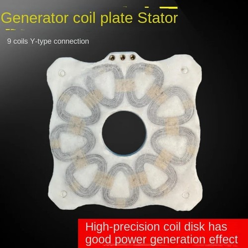 5000W High Power Stacked Disc Permanent Magnet Ironless Core Generator ...