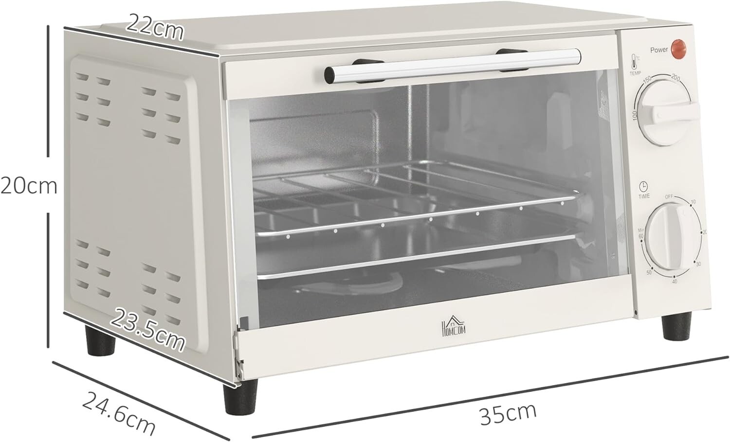 Countertop Mini Oven Electric Grill Toaster 9L Cooking Baking 750W ...