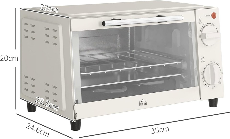 Countertop Mini Oven Electric Grill Toaster 9L Cooking Baking 750W ...