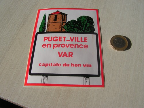autocollant publicite puget capitale du bon vin ( aut 2 ) | eBay