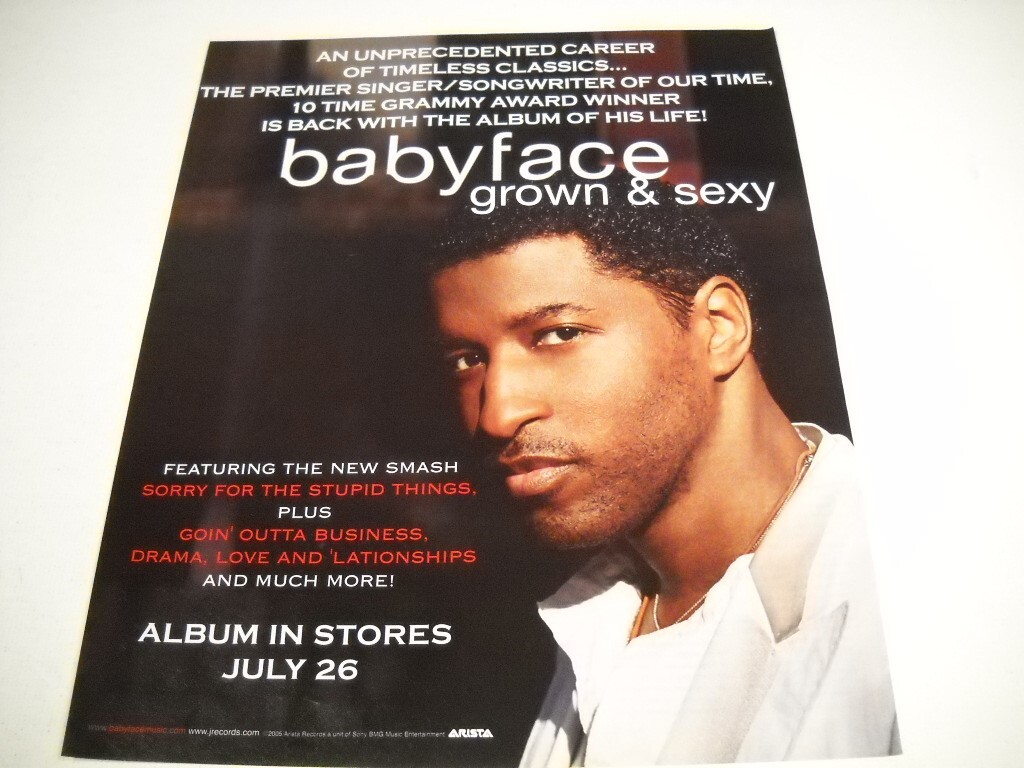 BABYFACE is Grown and he is Sexy - original 2005 Promo Poster Ad | eBay