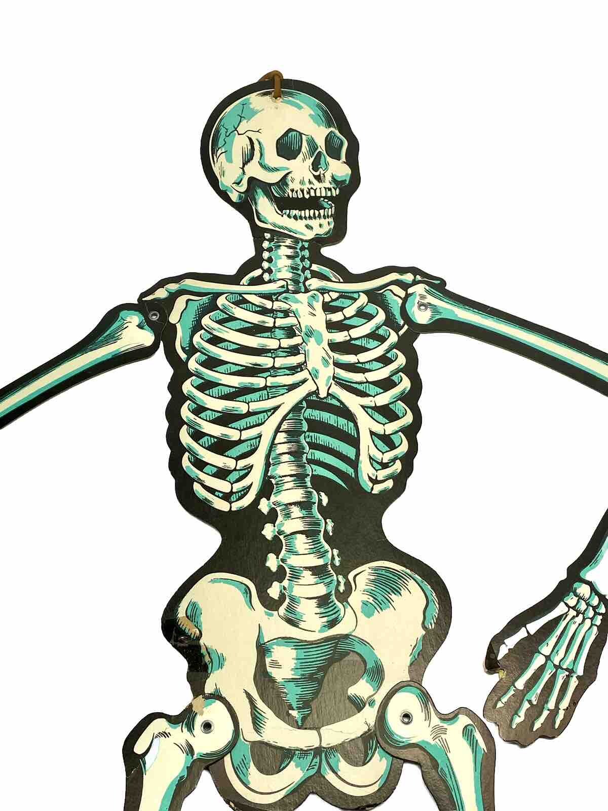 Vintage Beistle Skeleton Jointed Large 33-inch Die Cut Retro Halloween ...