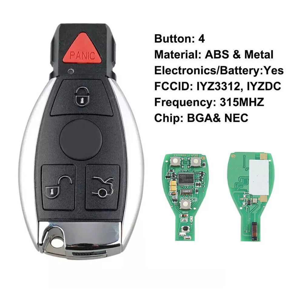 2009-2012 For Mercedes-Benz C350 C63 E350 Smart Remote Prox Key Fob ...