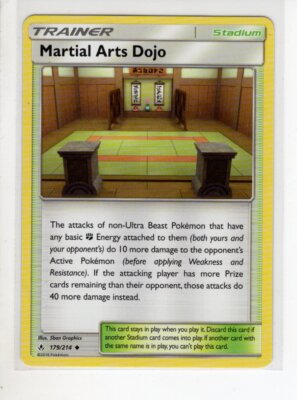 MARTIAL ARTS DOJO TRAINER UNBROKEN BONDS SET POKEMON CARD 179/214 LP | eBay
