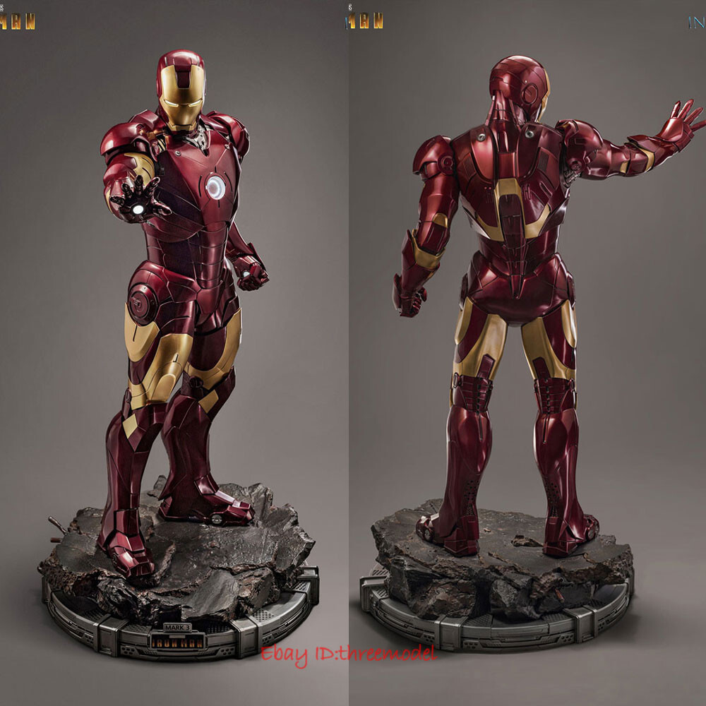 Queen Studios QS 1/2 Iron Man Mark3 MK3 Standard Ver Painted Statue IN ...