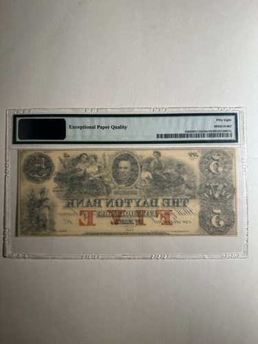 Dayton Bank Minnesota St. Paul $5 1850s Remainder Choice About ...