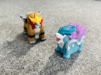 Pokémon Bandai Pokemon Entei Suicune Crystal Soul Silver Gold Figures ...