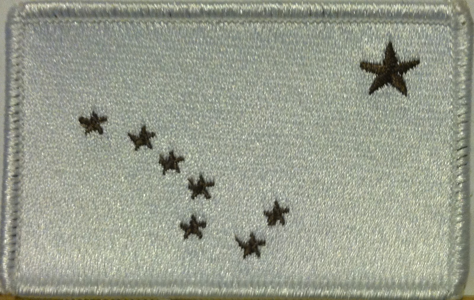 ALASKA STATE Flag Iron-On Tactical Patch Brown & White Version, White ...