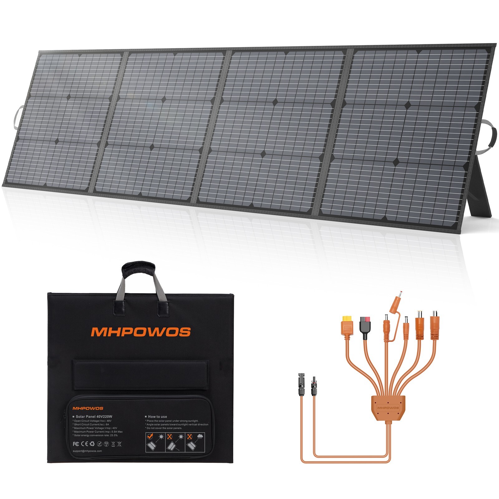 220W Solar Panel Portable Mono for jackery EXPLORER 1000 V2 Power ...