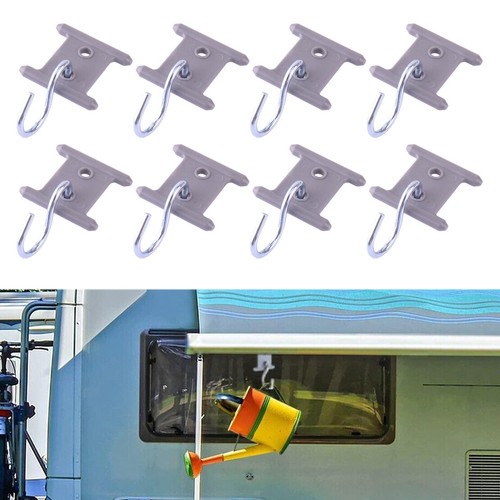 8xCamping Awning Hooks Clips RV Tent Hangers Light Hangers For Caravan ...