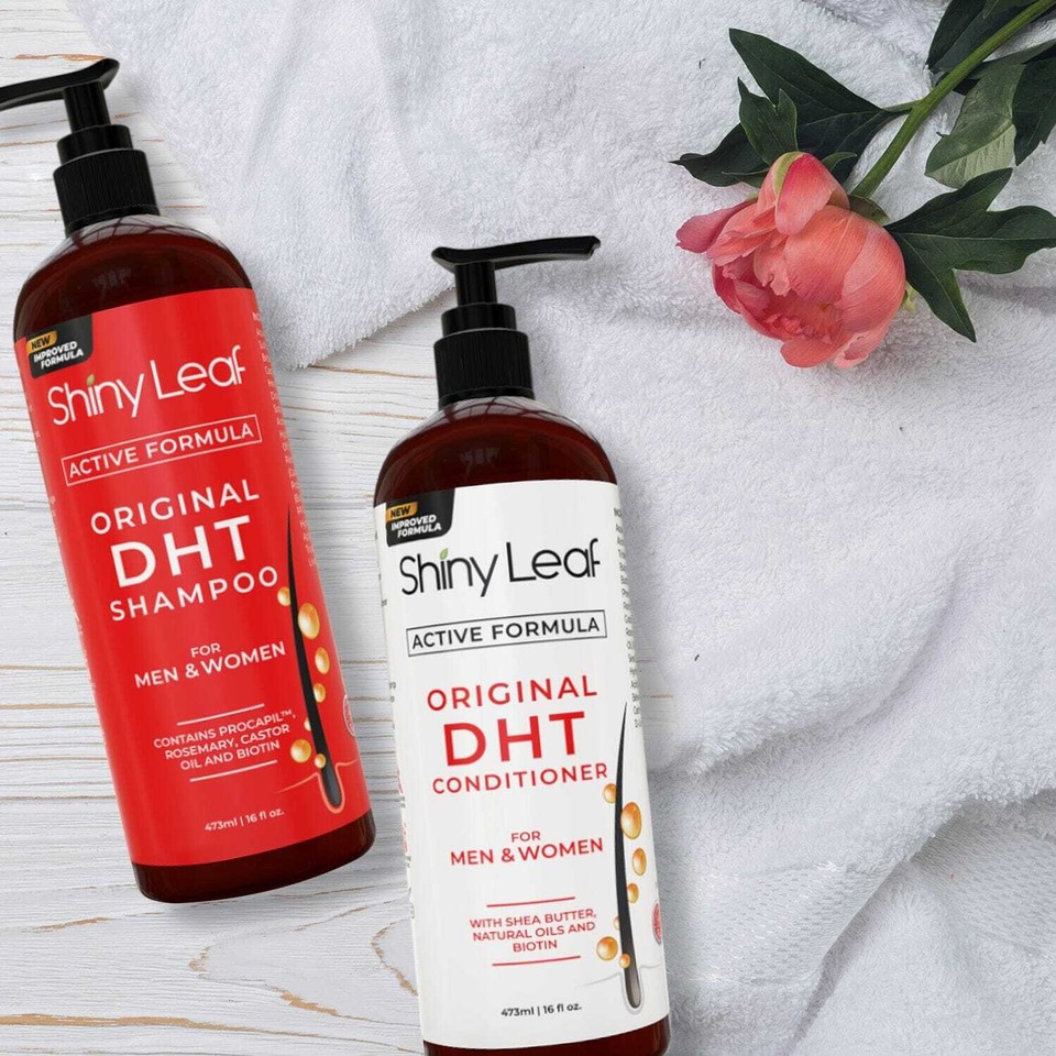 DHT Blocker Anti Hair Loss Shampoo and Conditioner set with Biotin (2 x ...