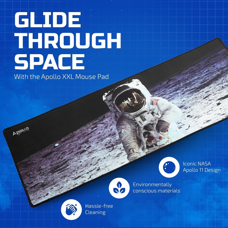 Extended Mouse Pad, Large NASA Astronaut Space Design Microfiber ...