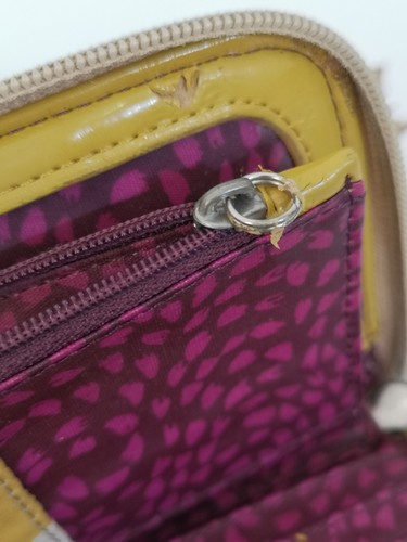 Vintage Fossil Key Per Zip Round Credit Card Wallet | eBay