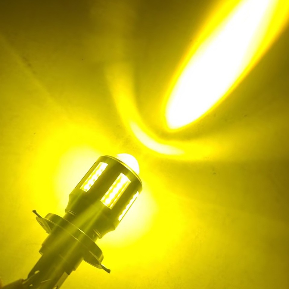 H4 LED Headlight Motorcycle Bulb Dual Color 6500K 3000K High Low Beam ...