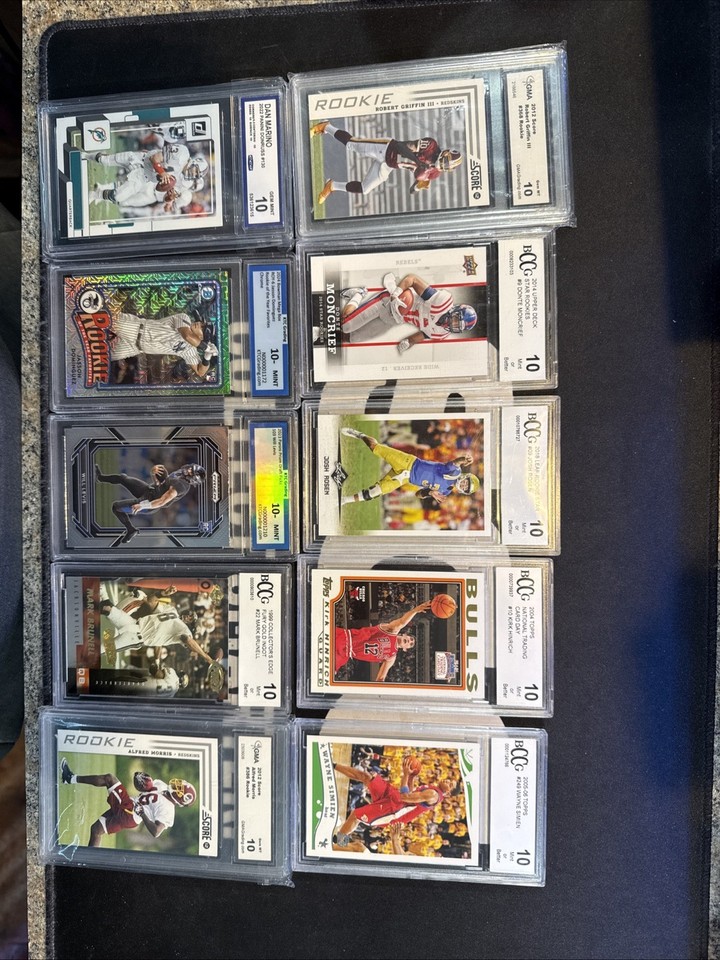 Football Basketball Baseball Graded Card Lot (72) Slabs | eBay