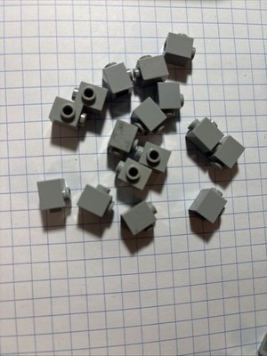 16 Piece Lego 1x1 Modified Bricks Stud On Side 87087 Light Bluish Gray ...