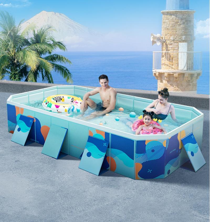 Outdoor Foldable Rectangular Swimming Pool Above Ground Pool Adult ...