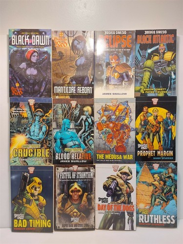 12 BLACK FLAME BOOKS - 2000AD JUDGE DREDD DURHAM RED STRONTIUM DOG ...