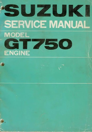 Suzuki GT750 '72 Engine Service Shop Repair Manual PRO GRADE COMB BOUND ...