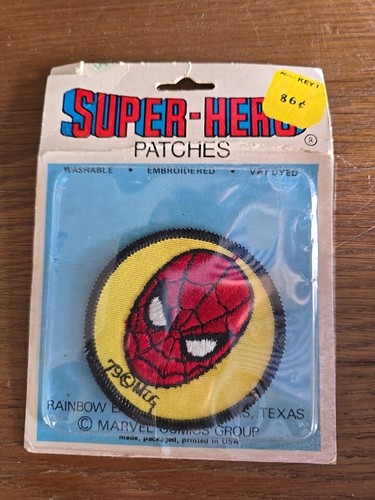 Vintage Super-Hero Patches 1979 Amazing Spiderman Marvel Rainbow Emblem NOS 3” | eBay