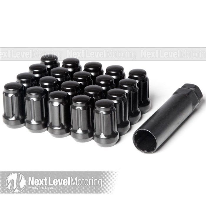 20 BLACK SPLINE DRIVE TUNER LUG NUTS 12X1.25 FITS NISSAN FRONTIER JUKE ...