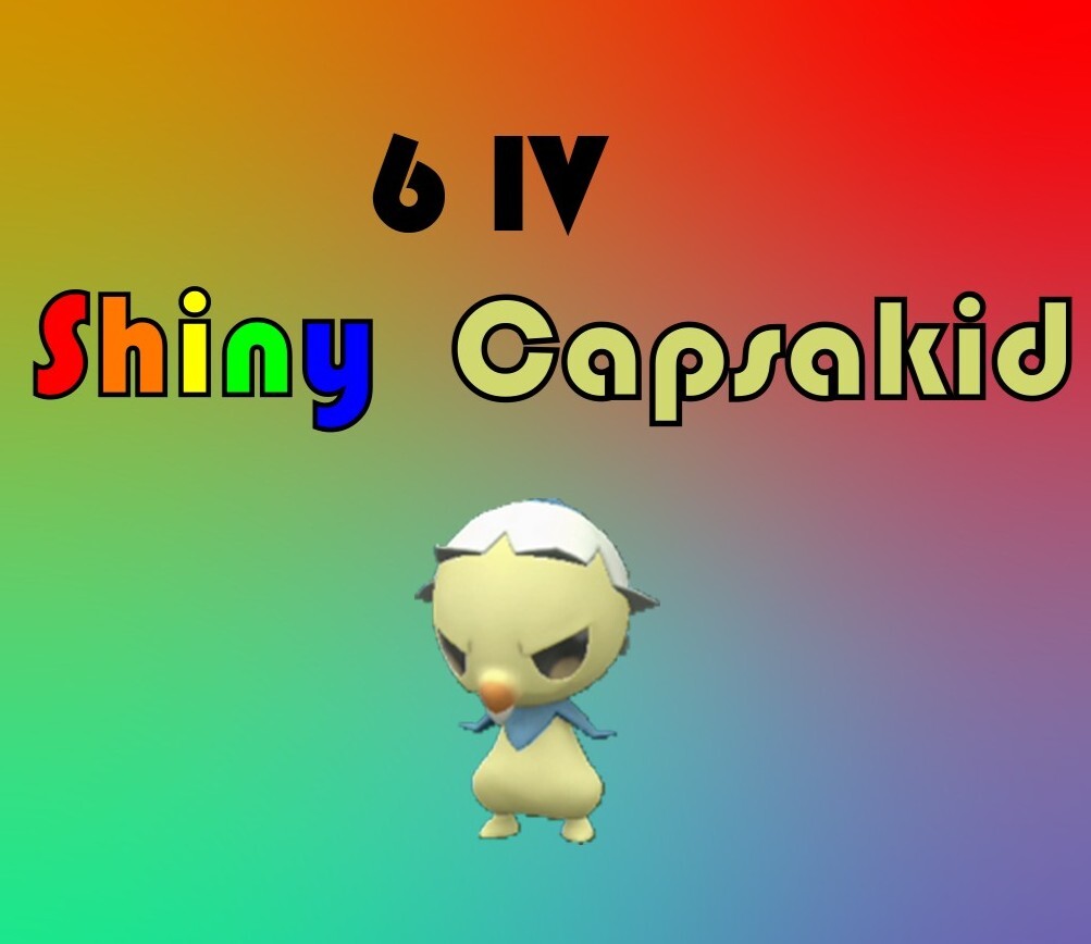 CUSTOM SHINY CAPSAKID Pokemon Scarlet/Pokemon Violet 6IV/Starters ...