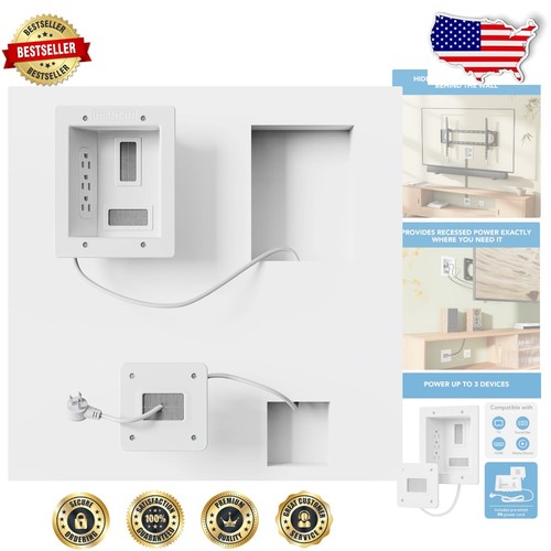 ETL Certified In-Wall TV Kit - Triple Outlet Power for Safe Cable ...