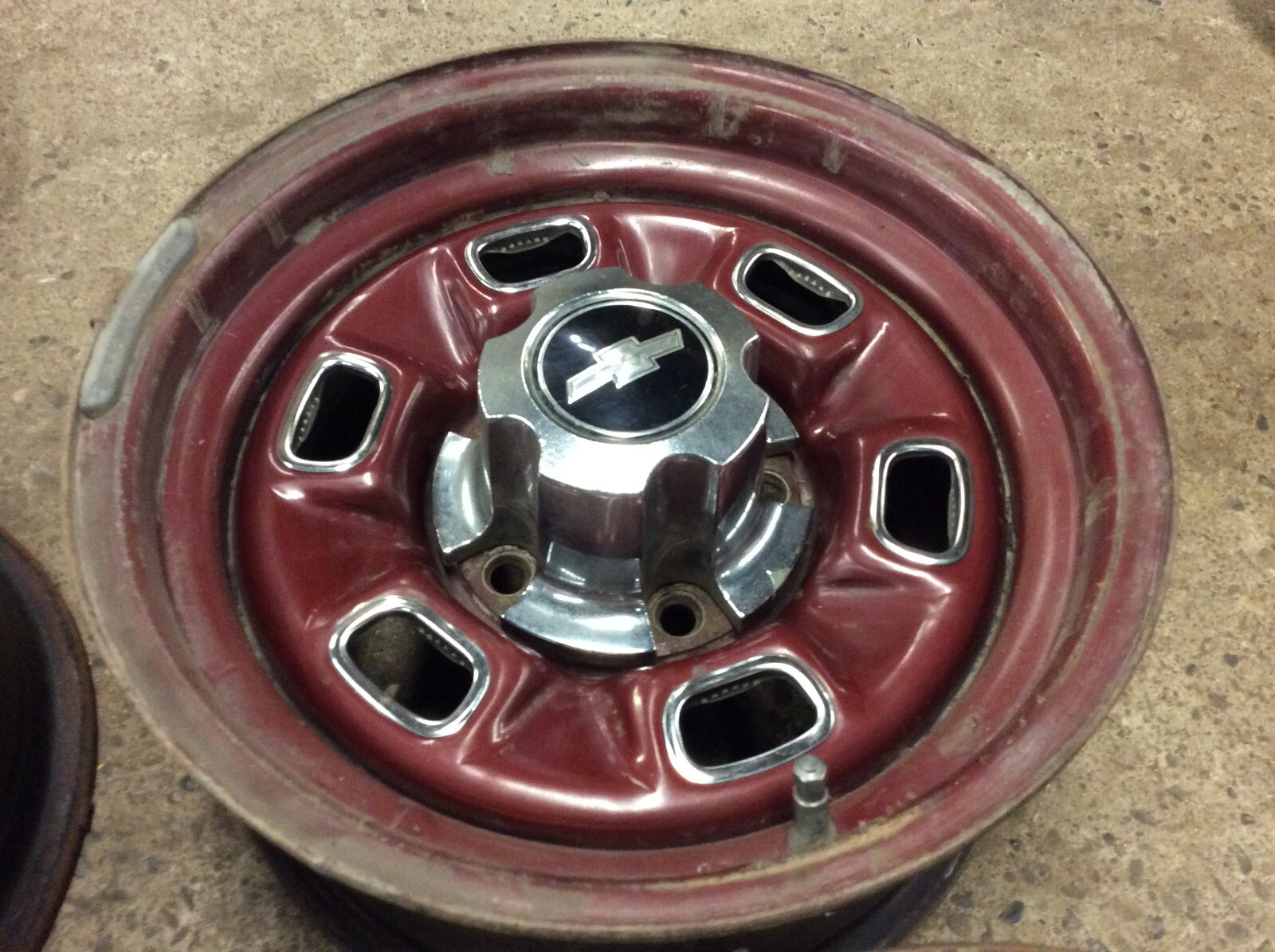 Set of 4 Original Camaro Nova 14X7 Rally Wheels Rims w/ Trim K-1-8-4-20 ...