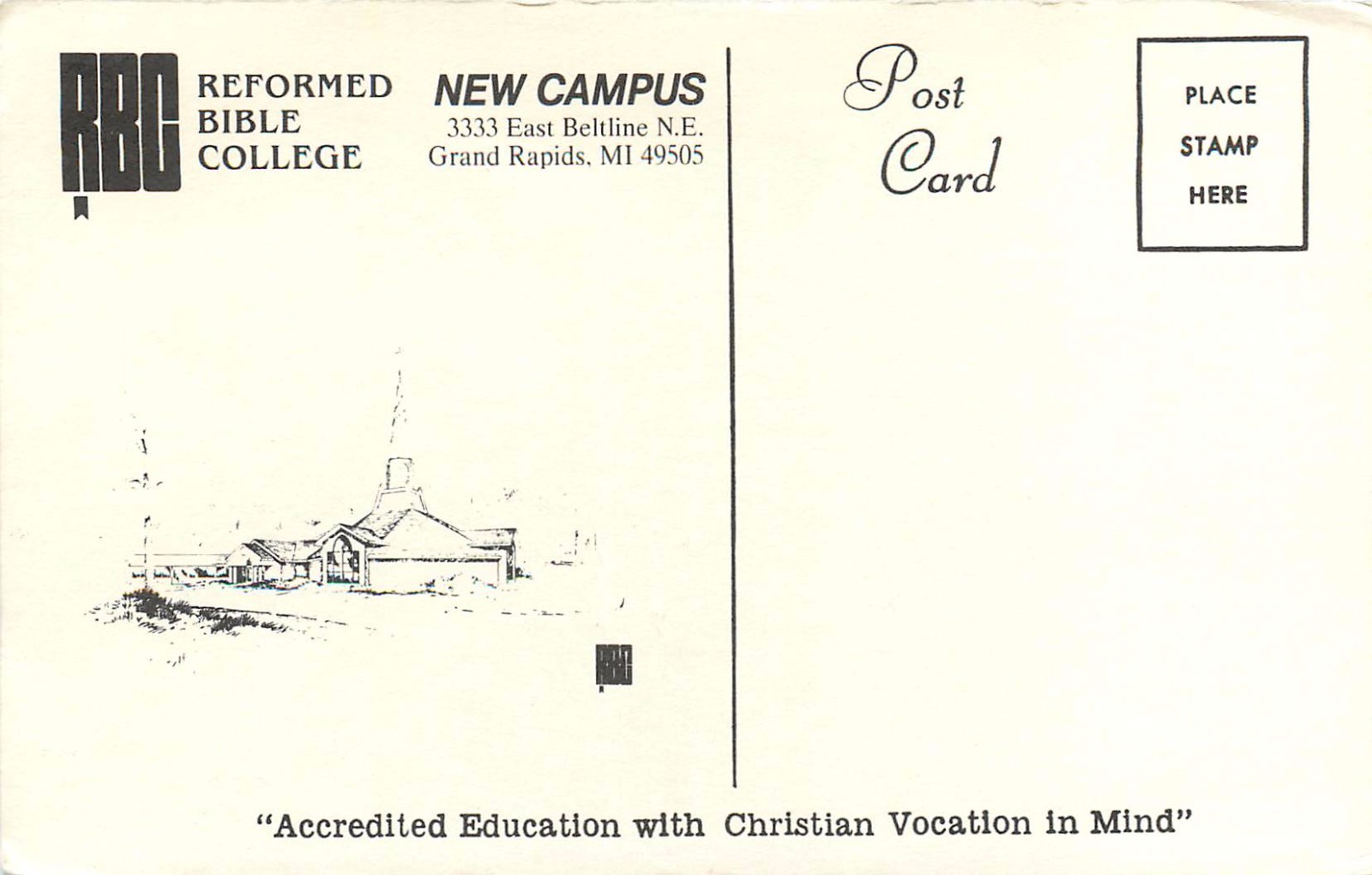 Reformed Bible College Grand Rapids Michigan MI Postcard | eBay