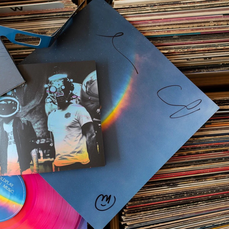 Coldplay MOON MUSIC Signed Record LP Vinyl First Edition Pink | eBay