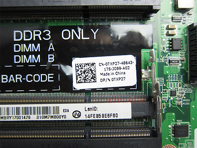 For Dell XPS 17 L702X 3D INTEL HM67 nVidia GT555M 3GB 0TXP27 TXP27 ...