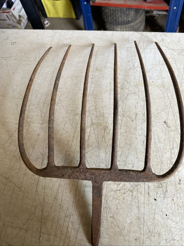 Vintage Hay Pitch Fork 6 Prong Tine Farm Tool No Handle | eBay