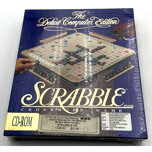 Scrabble Crossword CD-ROM Game for Win 3.0 / 1994 - NEW Sealed Box | eBay