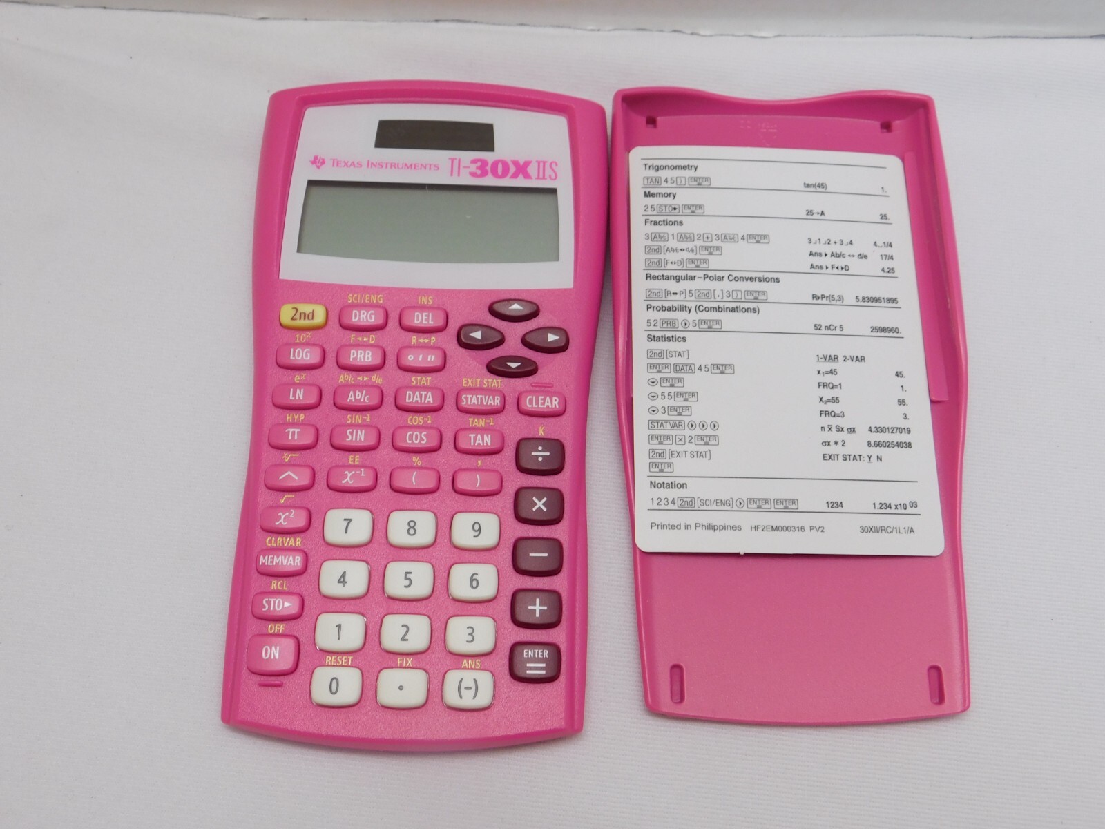 Texas Instruments TI-30X IIS Pink Math Scientific Solar Calculator ...