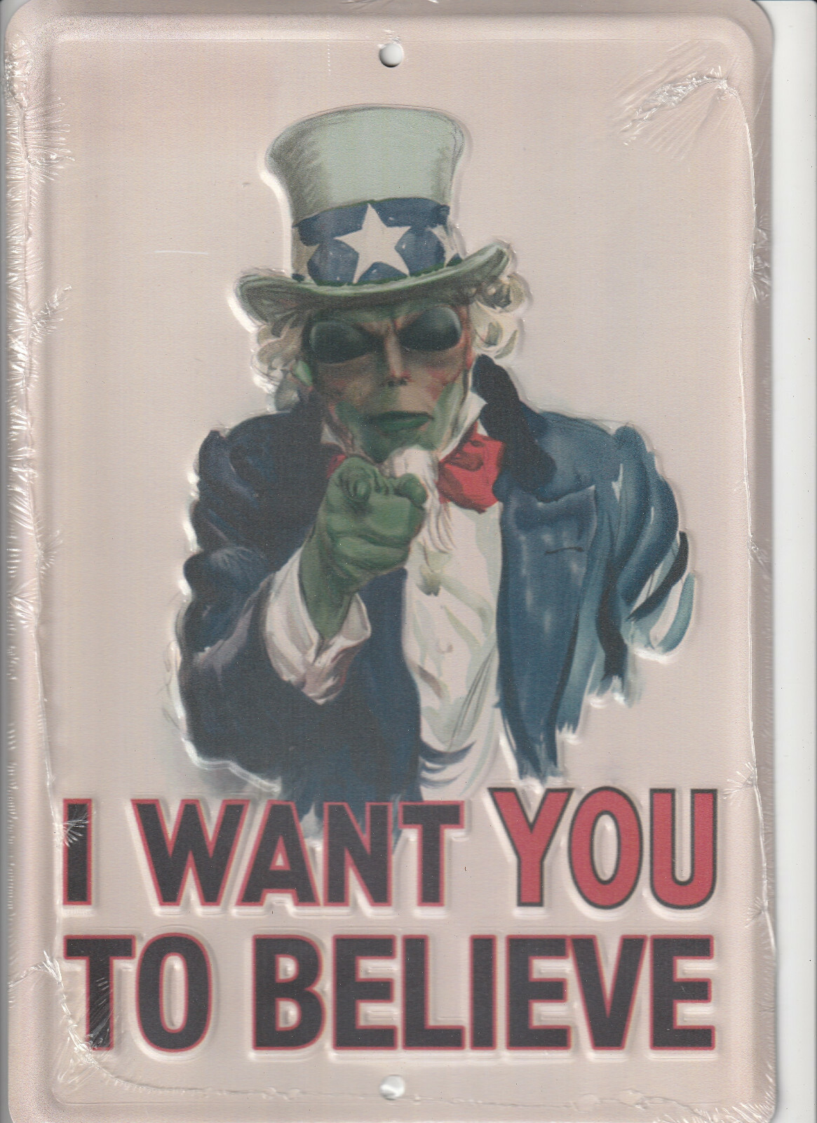 UNCLE SAM / ALIEN emblem Novelty Embossed 8x12 Metal Sign | eBay