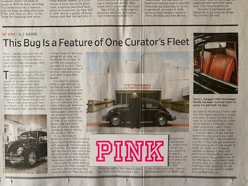 1962 VOLKSWAGEN BEETLE VW BUG TERRY KARGES THE WALL STREET JOURNAL ...