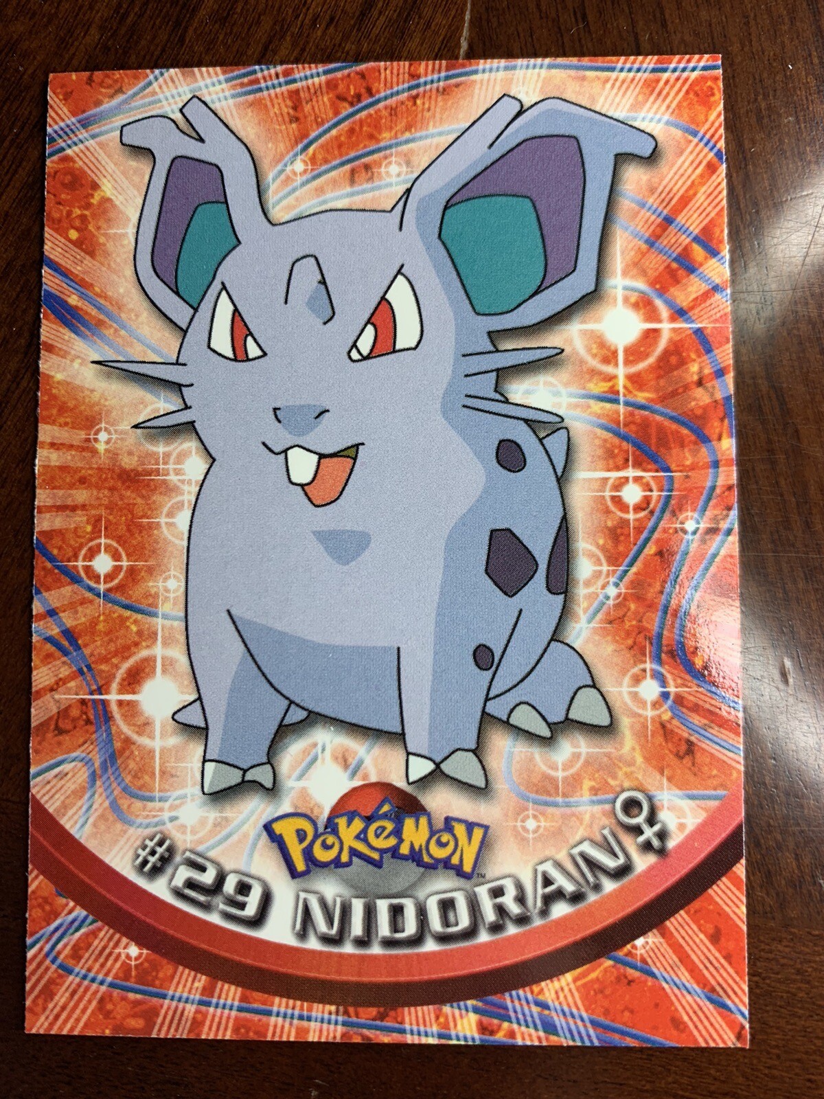 1999 Topps Pokemon TV Animation Blue Logo #29 Nidoran | eBay