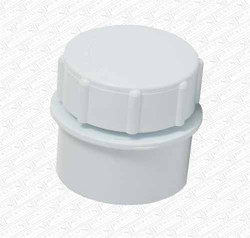 WHITE 40mm 43mm Solvent Weld Glue Waste Pipe Screwed Access Cap Rodding ...