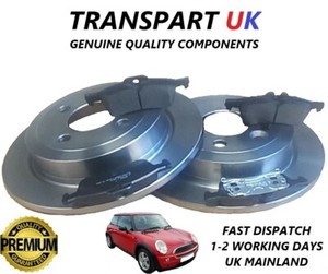 *MINI ONE COOPER D COOPER REAR BRAKE DISCS AND PADS R50 R52 R53 01-06 ...