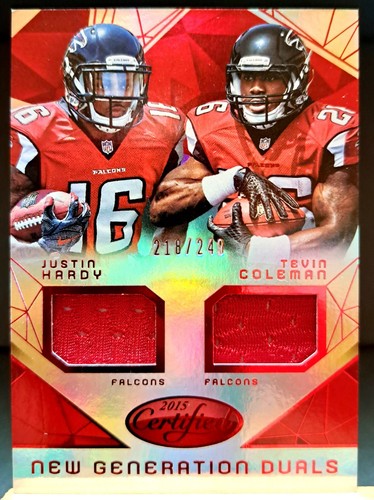 2015 Certified Justin Hardy/Trevino Coleman Dual Patch Card #NG-ATL ...