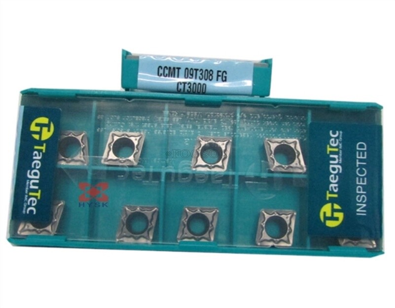 10Pcs/Lot Taegutec Ccmt 09T308 Fg CT3000 Ccmt 32.52 Fg Carbide Inserts ...