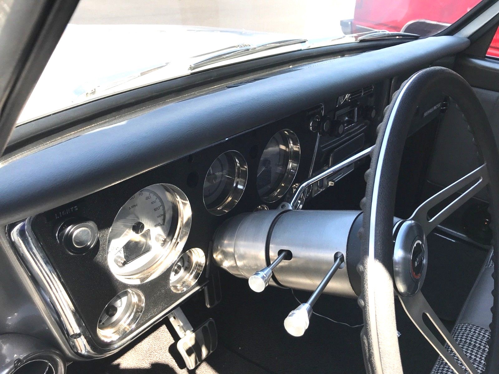 19 67 68 69 70 71 72 Chevy C10 Truck Dash Bezel Black/Chrome 7 hole ...