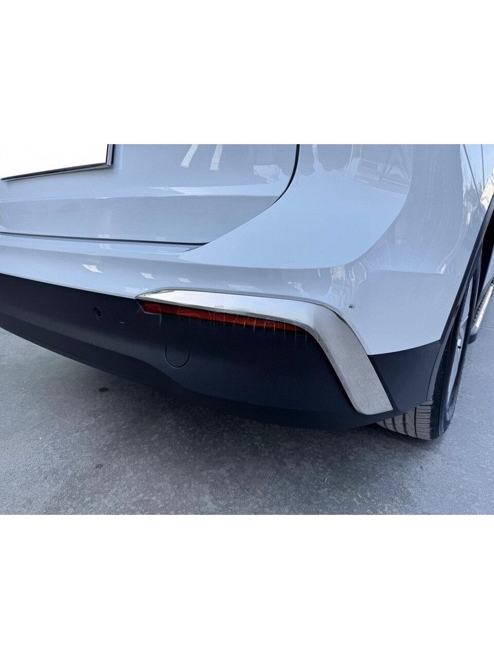 For VW Tiguan 2024 Rear Bumper Chrome Exhaust Diffuser Trim Strip 2PCS ...